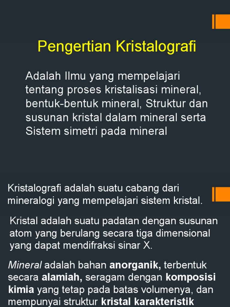 Kristalografi Dan Mineralogi I | PDF