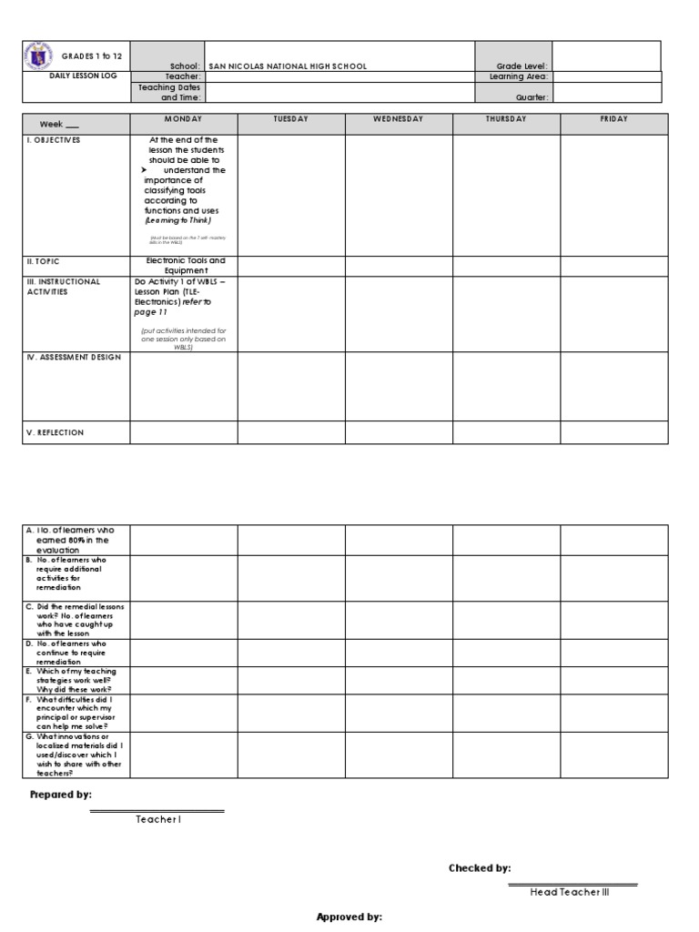 DLL Template | PDF | Behaviorism | Lesson Plan