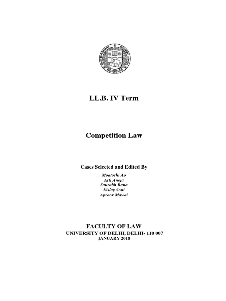 Cases For Each Topic Competition Law | PDF | Competition Law | Supreme ...