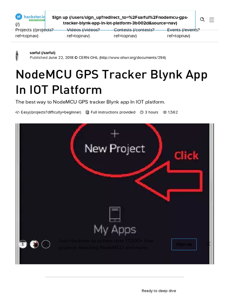 NodeMCU GPS Tracker Blynk App in IOT Platform - Hackster - Io PDF | PDF | Information Technology ...