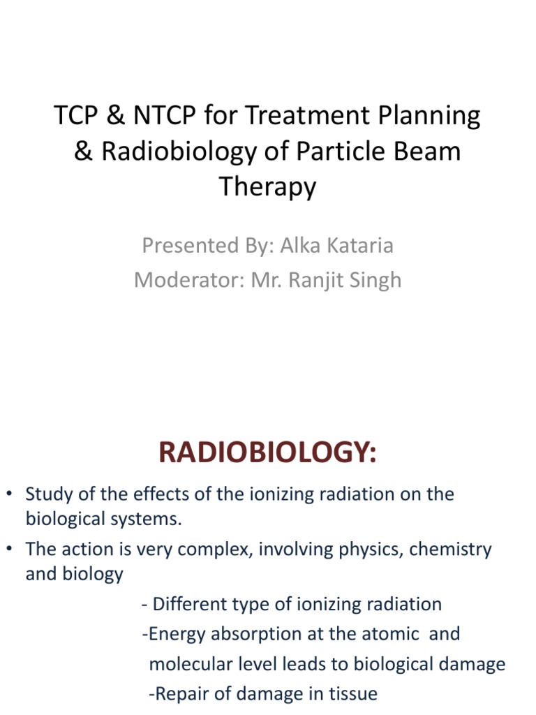 NTCP TCP | PDF | Ionizing Radiation | Radiobiology