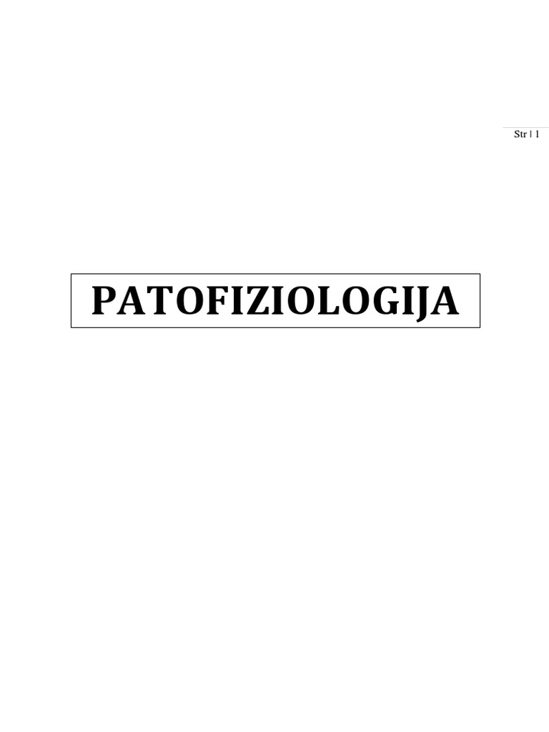 PATOFIZIOLOGIJA 2 - Skripta PDF | PDF