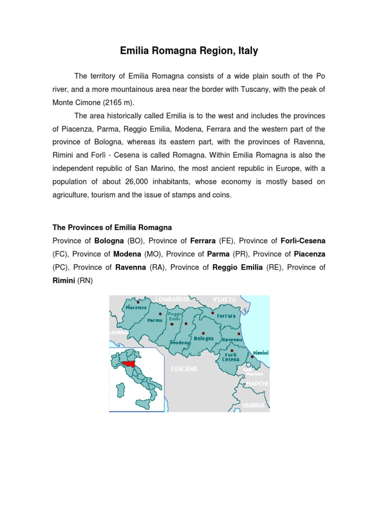 Emilia Romagna Region | PDF | Europe Travel