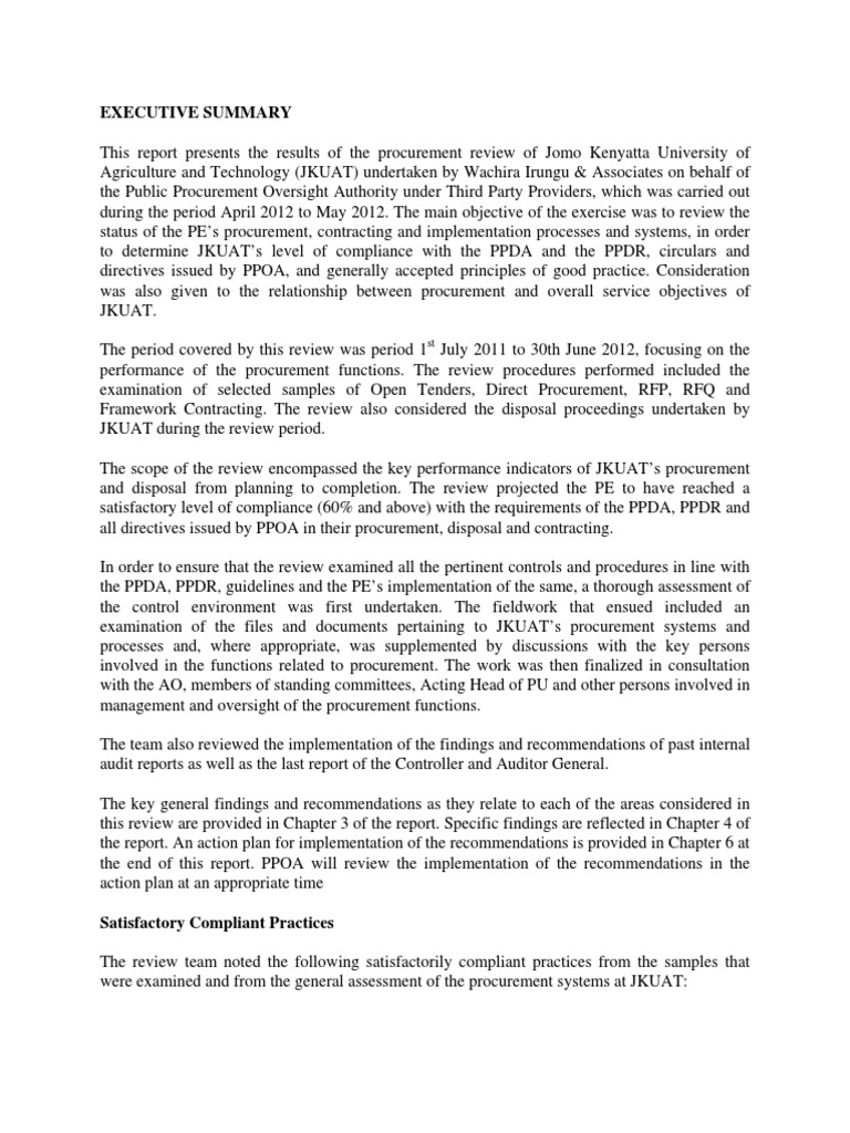 Sample of Industrial Attachment Report | PDF | Procurement | Regulatory ...