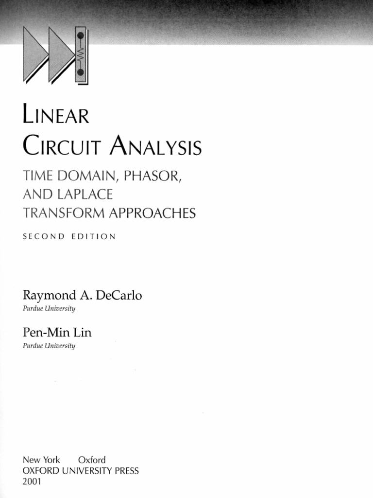 Linear Circuits Analysis De Carlo Pdf Electrical Network