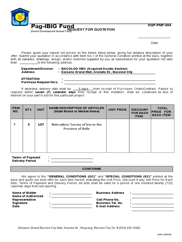 RequestForQuotation Relocation Survey. | PDF | Economies | Government