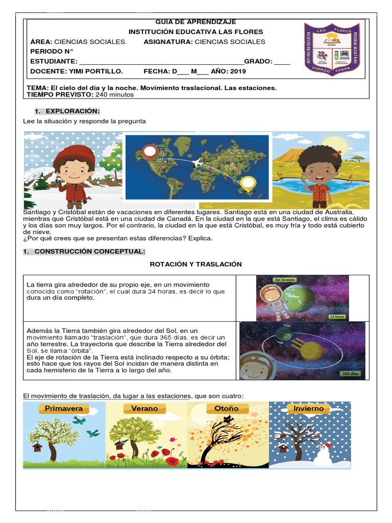 Movimiento de la Tierra y Estaciones | PDF | Tierra | Ciencia planetaria
