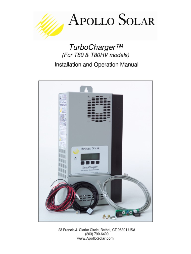 Apollo Solar T80 T80HV Manual REV3 7-4-27 2011 | PDF | Battery Charger ...