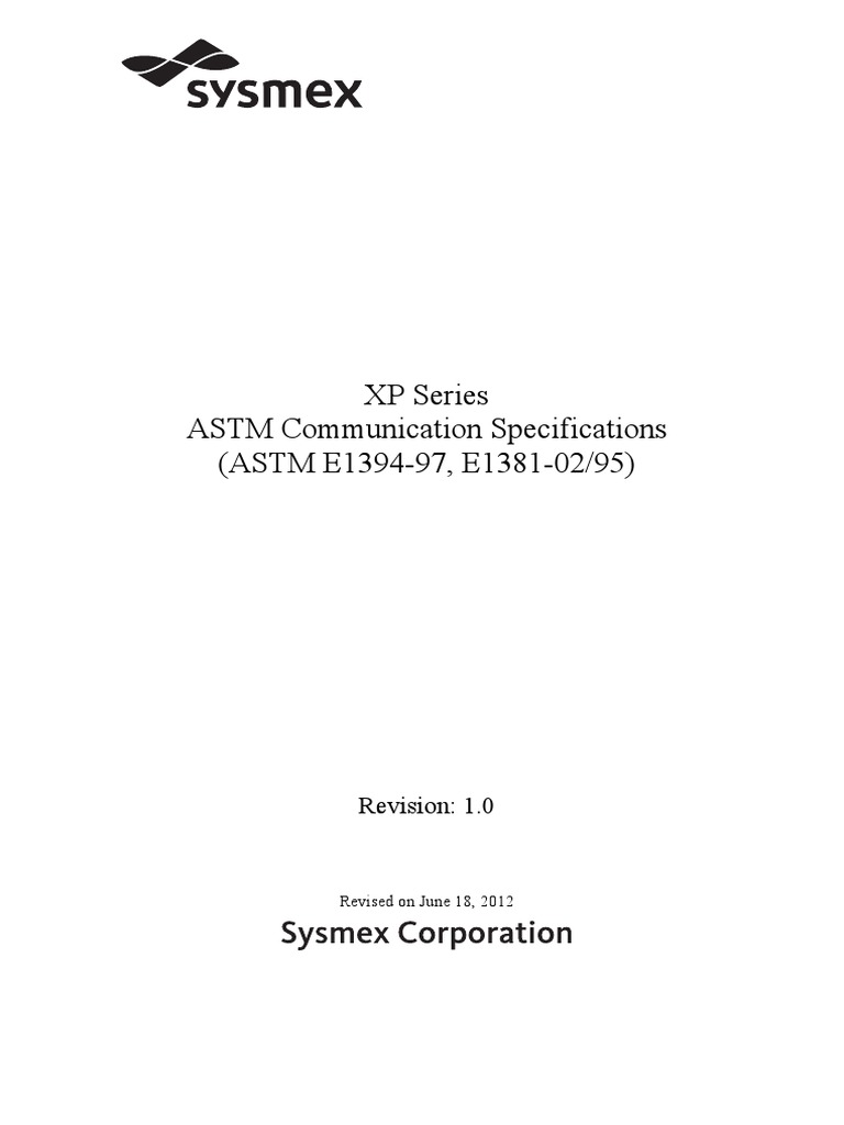 XP Series ASTM Communication Guide | PDF | Transmission Control Protocol | Telecommunication
