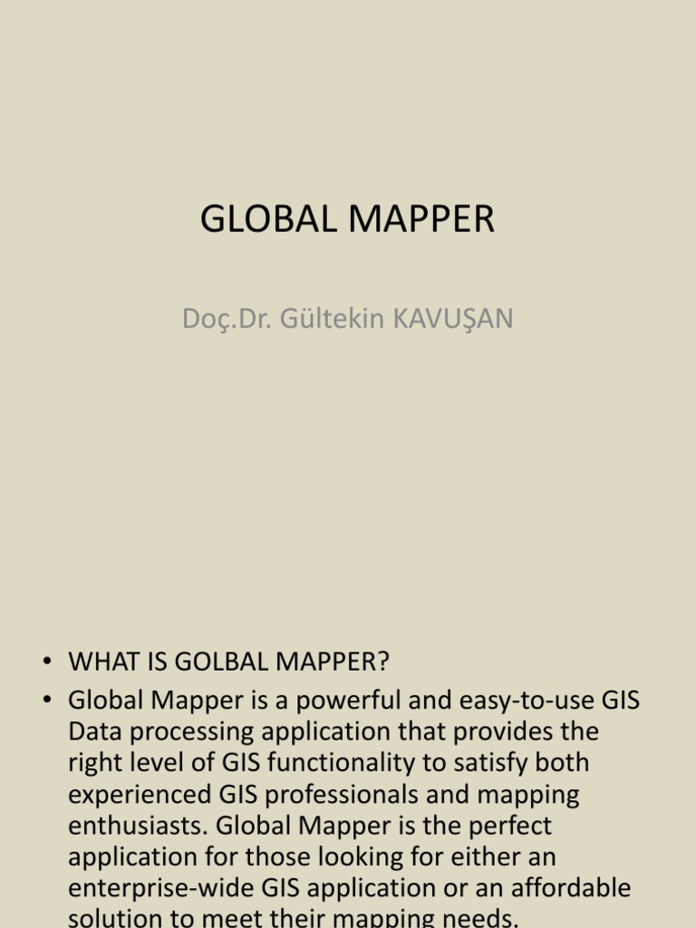 Global Mapper Overview and Features | PDF | Geographic Information ...