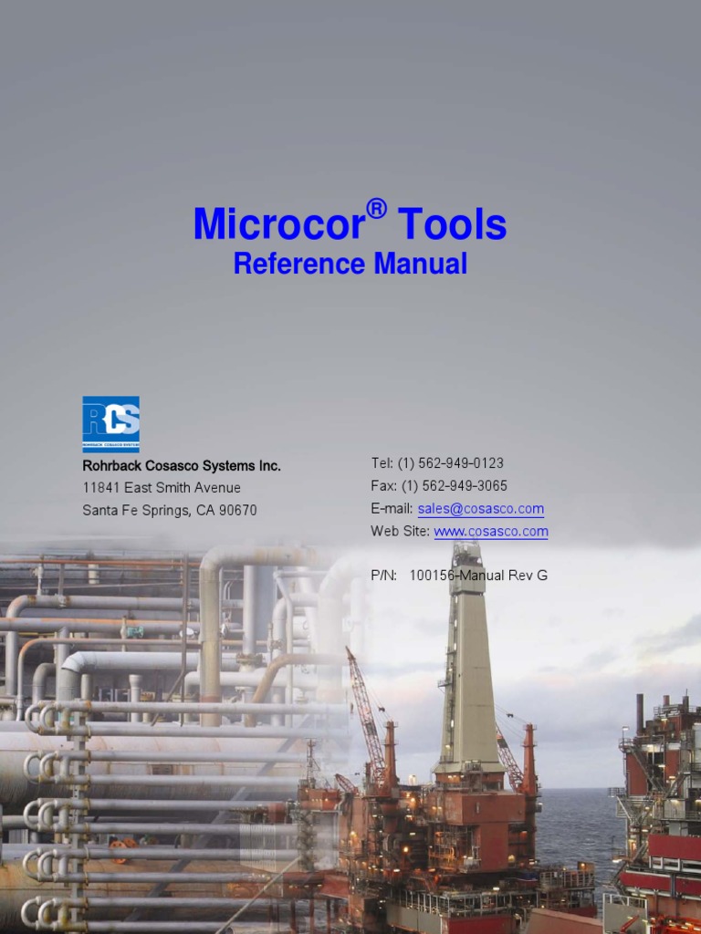Microcor Tools: Reference Manual | PDF | Computer File | Databases