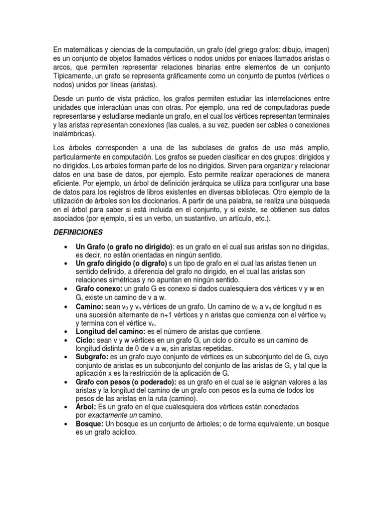 Arboles y Grafos | PDF | Datos de computadora | Teoría de grafos Arboles y Grafos | PDF | Datos de computadora | Teoría de grafos