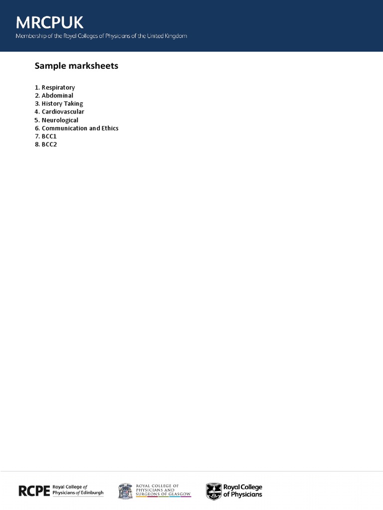 PACES Marksheets | Download Free PDF | Health Sciences | Cognition