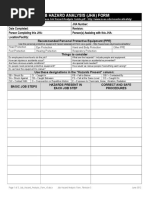 Job Hazard Analysis Form | PDF | Personal Protective Equipment | Health ...