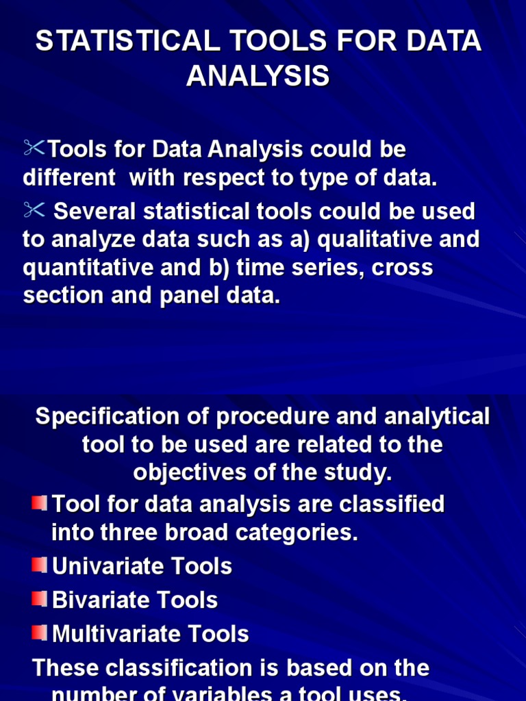 Statistical Tools for Data Analysis | PDF | Correlation And Dependence ...