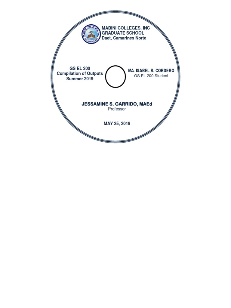 FORMAT of CD Compilation Output | PDF