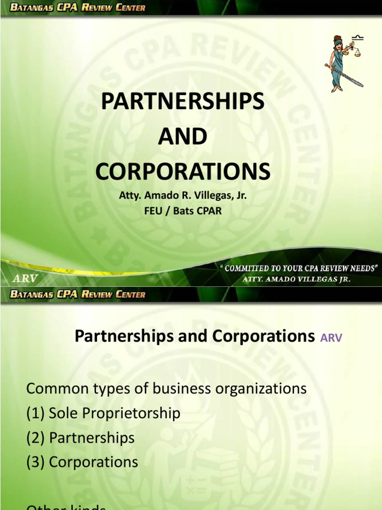 Understanding Partnerships and Corporations | PDF | Partnership ...