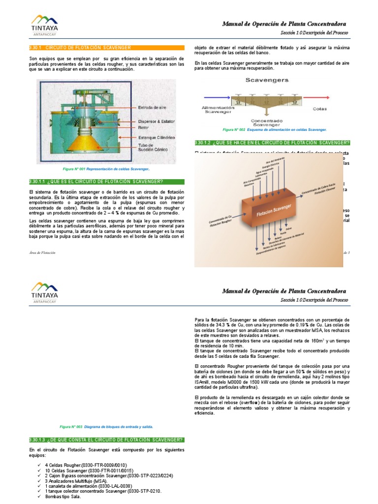 Descripción del circuito de flotación scavenger y su función en el ...