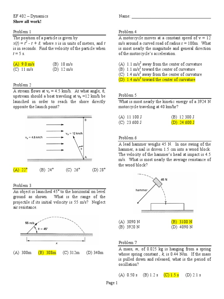 Dynsol PDF | PDF | Acceleration | Motion (Physics)
