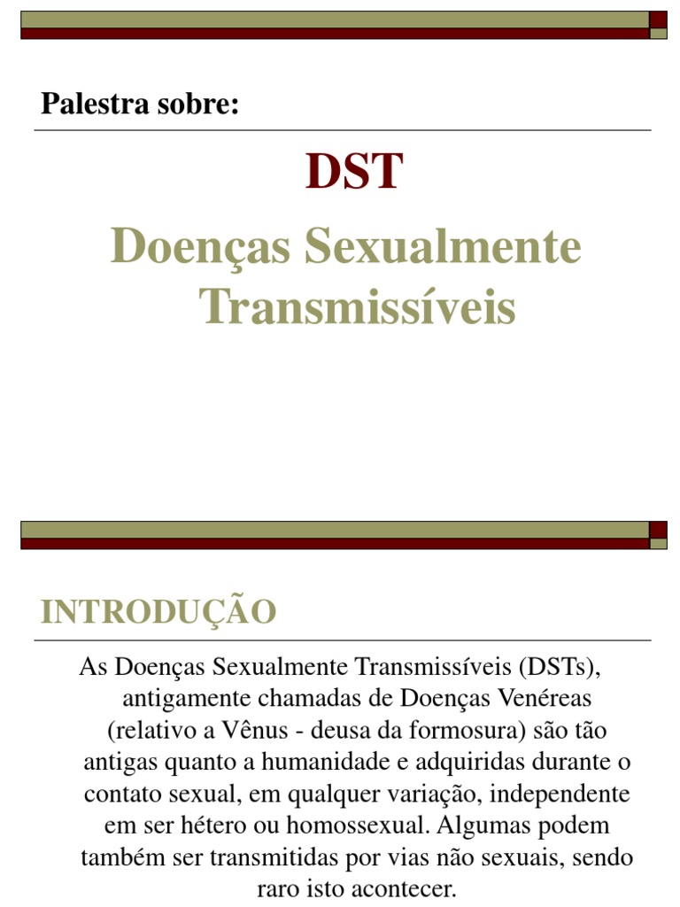Palestra (DST) | PDF | Hepatite | HIV/AIDS