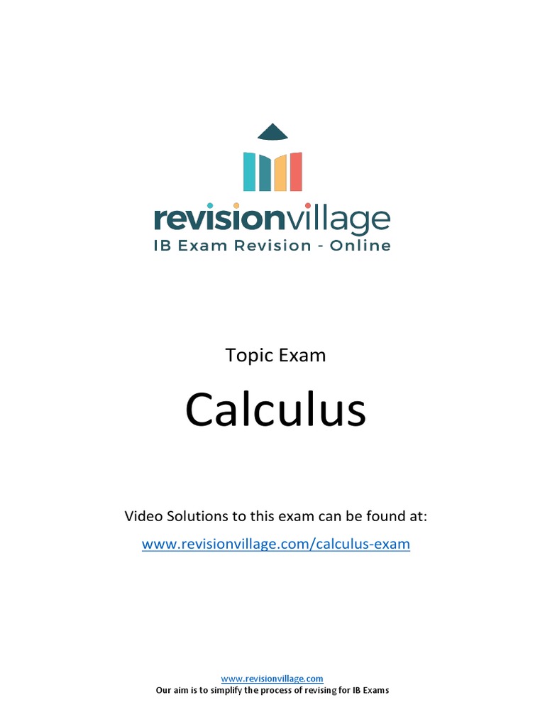 Calculus Exam | PDF