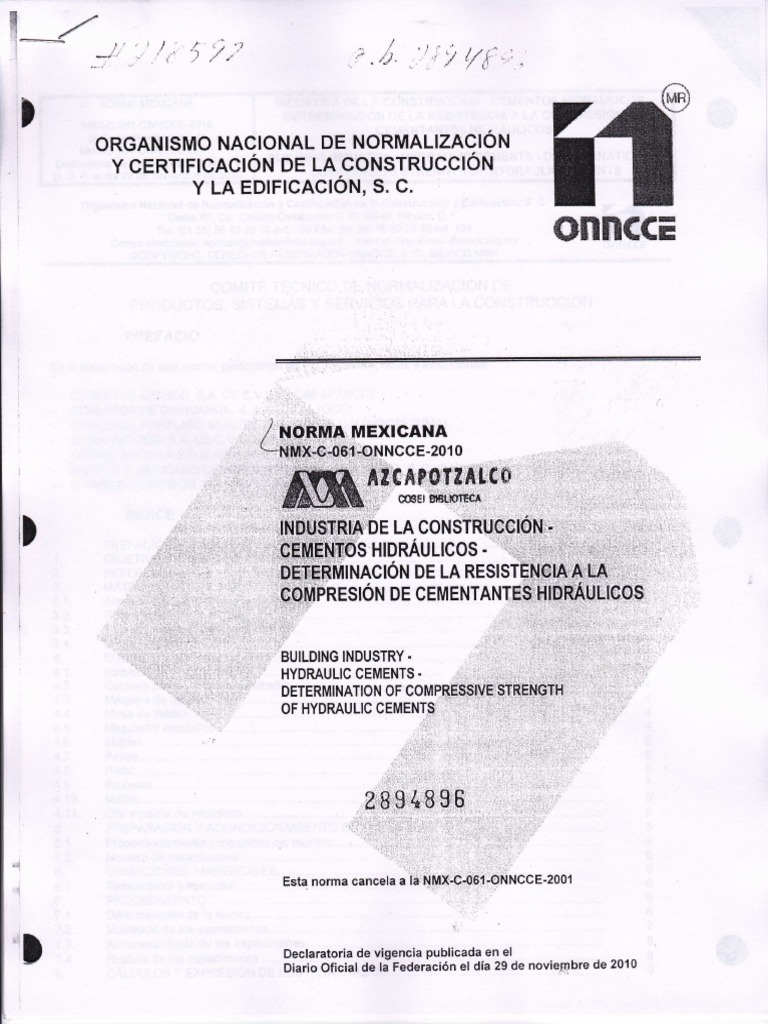 Nmx-C-061-Onncce-2010 (1) 1 PDF | PDF | México | Agua