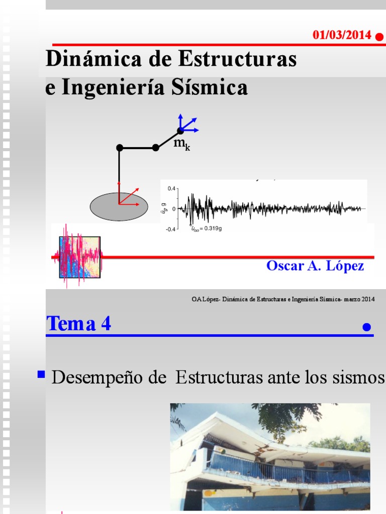 Tema 4-Dinámica de Estructuras e Ing Sismica (01-03-2014) PDF | PDF | Temblores | Mecánica de ...
