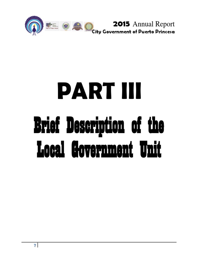 Part III - Brief Description of The LGU | PDF | Nature