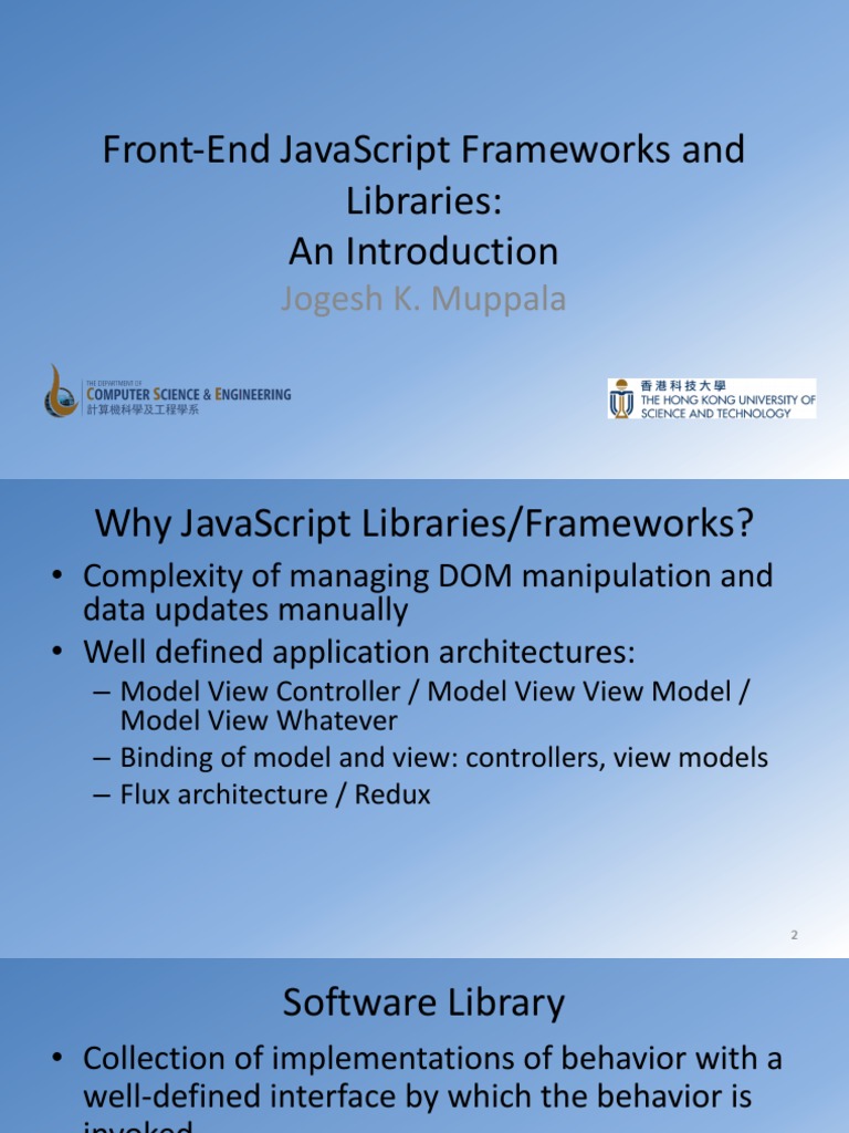 JavaScript Frameworks & Libraries Guide | PDF | Model–View–Controller ...