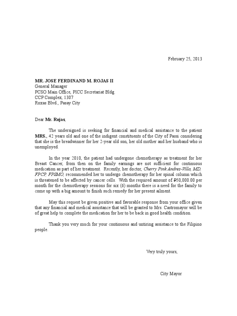 Mr. Jose Ferdinand M. Rojas Ii: FPCP, FPSMO, Recommended Her To Undergo ...