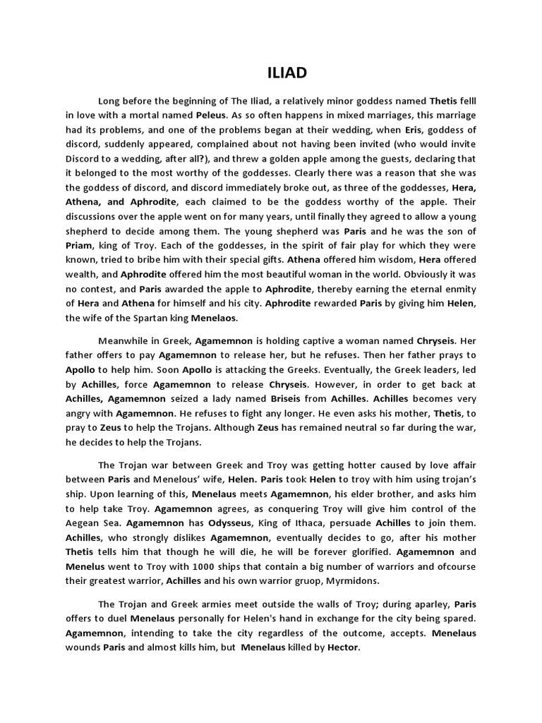 Simplified Iliad | PDF | Hector | Achilles