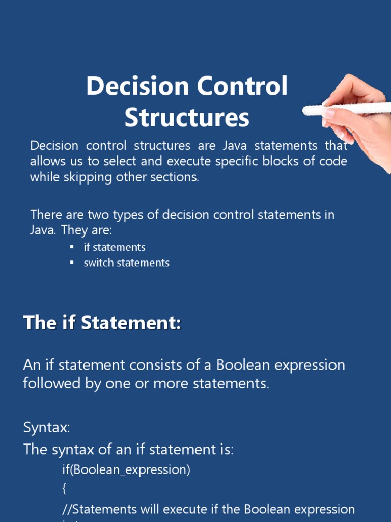 Decision Control Structures: If Statements Switch Statements | PDF | Control Flow | Boolean Data ...