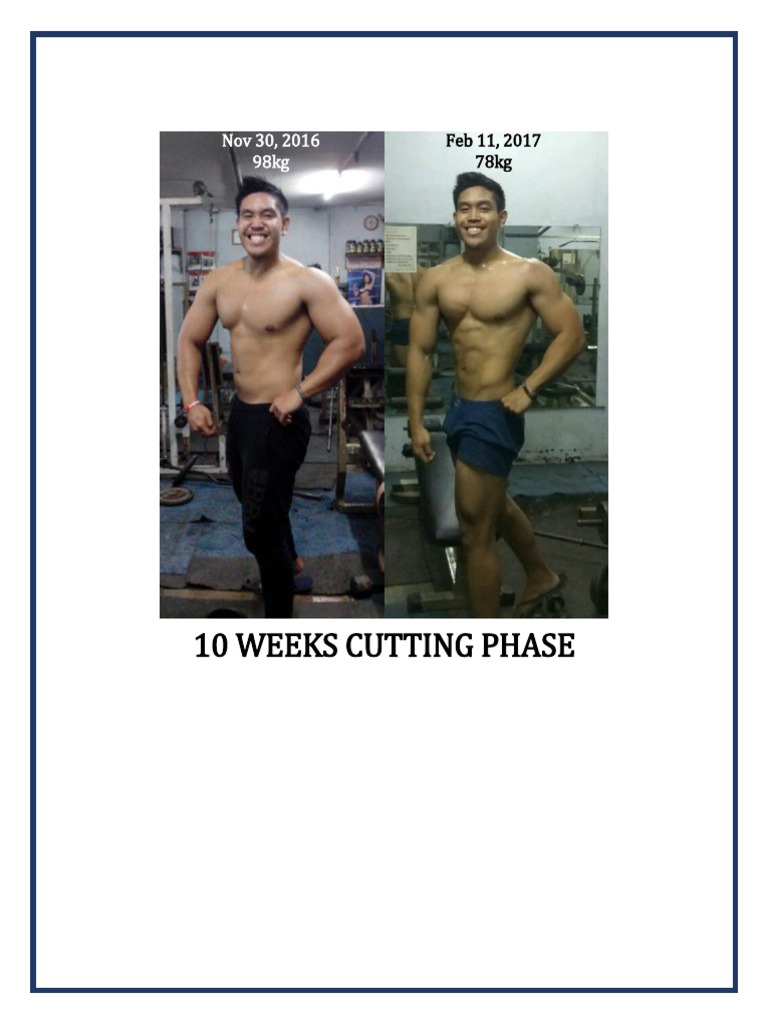 10 Weeks Cutting Phase: Nov 30, 2016 98kg | PDF | Food And Drink ...
