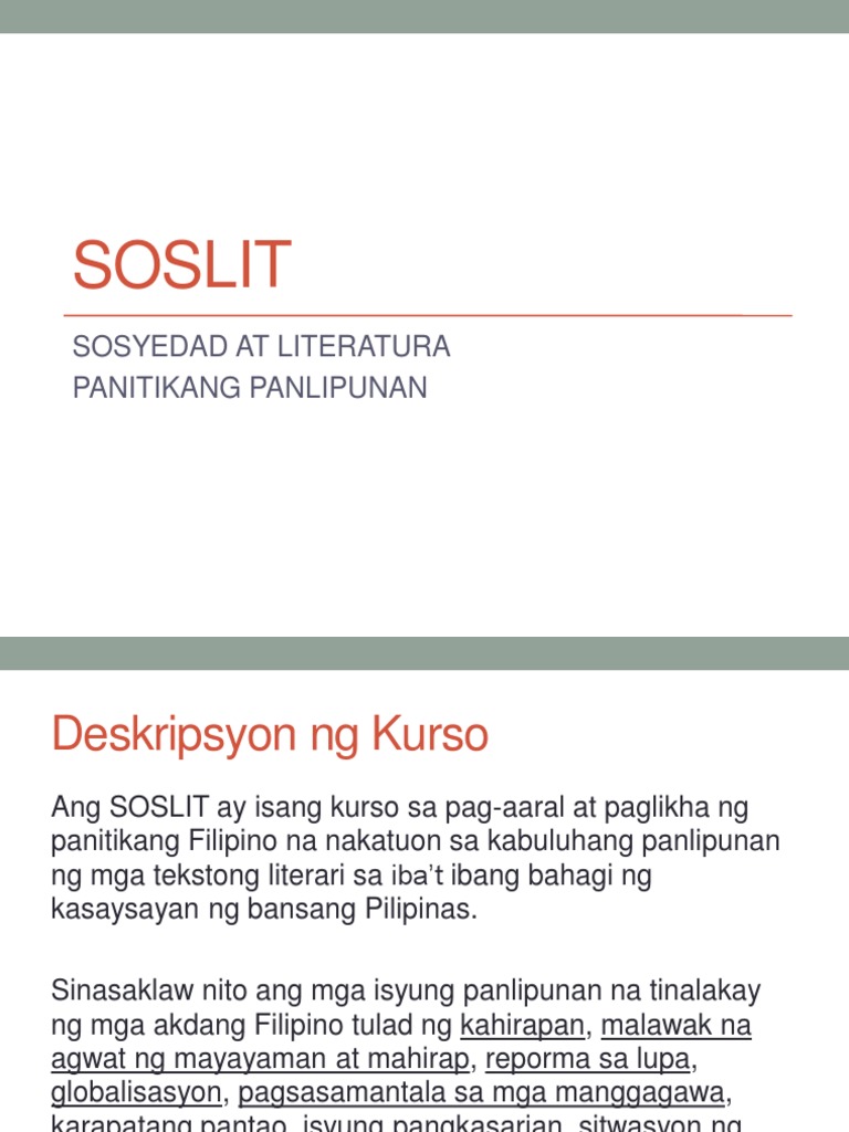 SOSLIT | PDF
