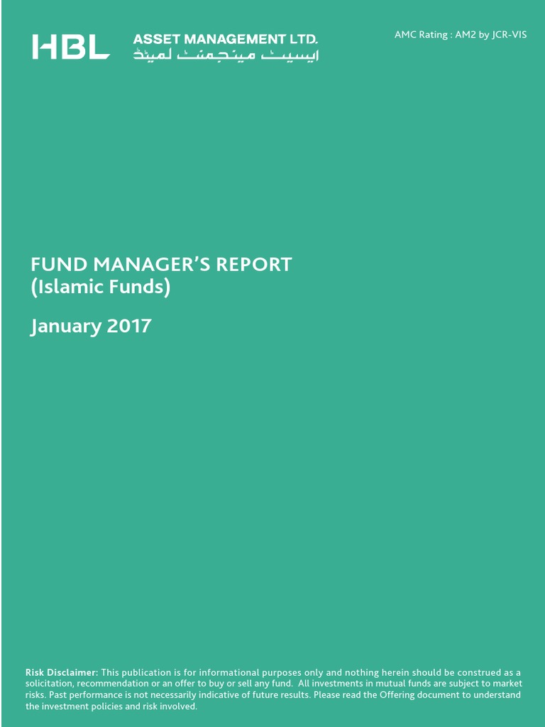 Fund Manager'S Report (Islamic Funds) January 2017: AMC Rating: AM2 by ...