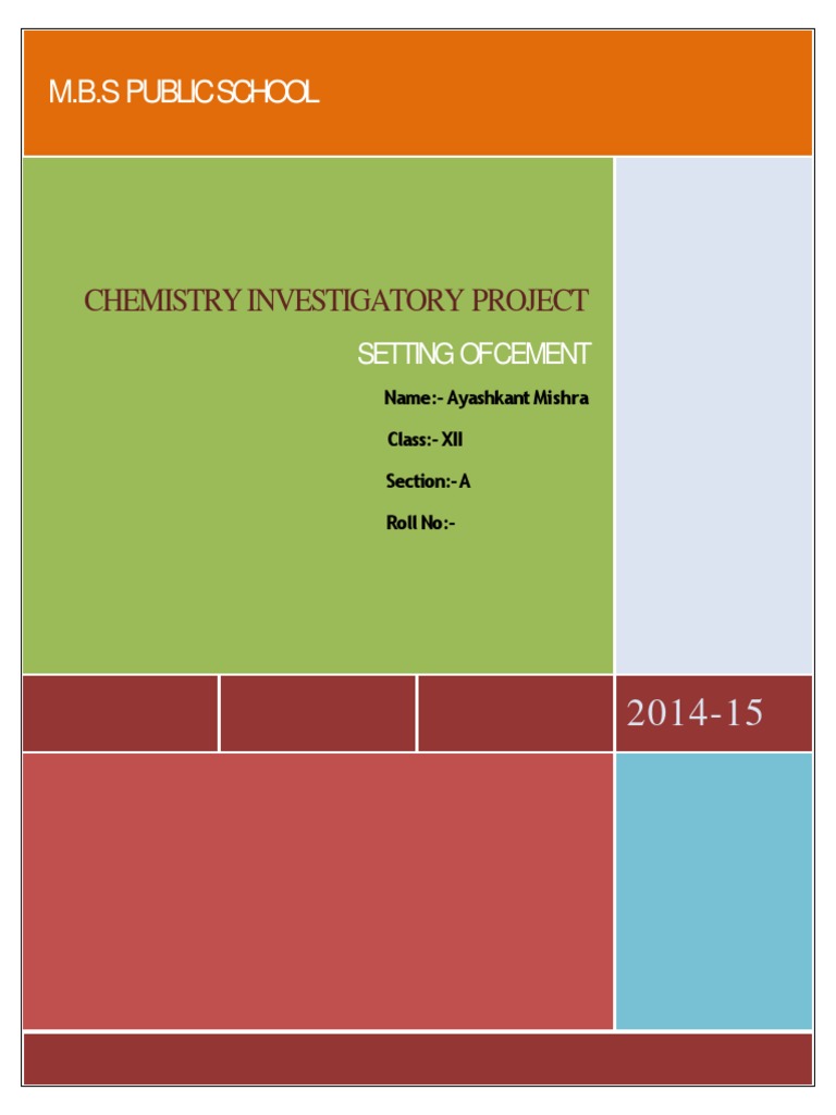 Chemistry Class 12 Project | PDF | Mortar (Masonry) | Lime (Material)