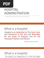 Hospital Operation Management | PDF | Health Administration | Hospital