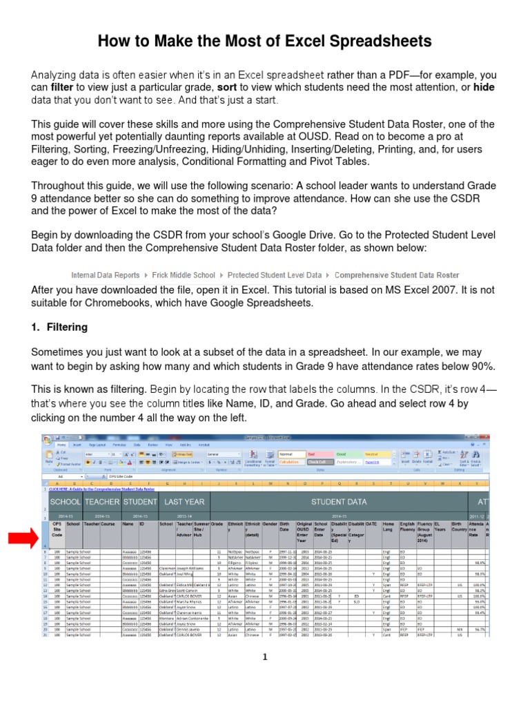 How To Make The Most of Excel Spreadsheets | PDF | Computing | Software