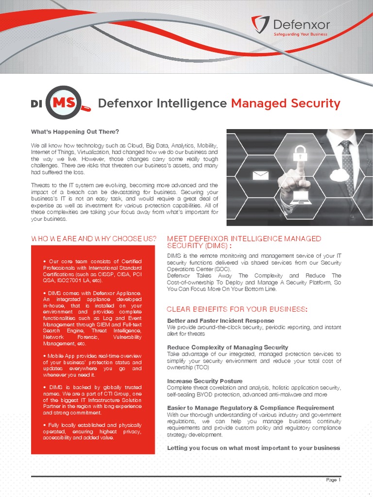 Defenxor Intelligence Managed Security | PDF | Computer Security | Security