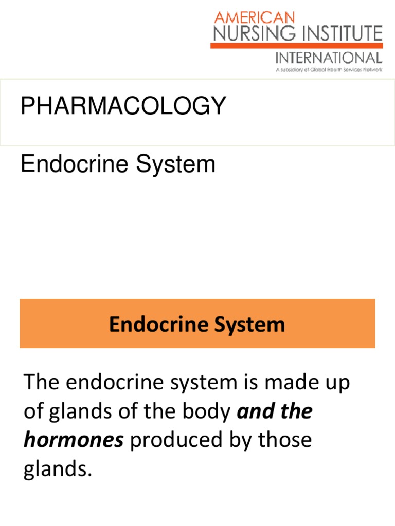 Pharmacology - Endocrine Hormones | PDF | Endocrine System | Adrenal Gland