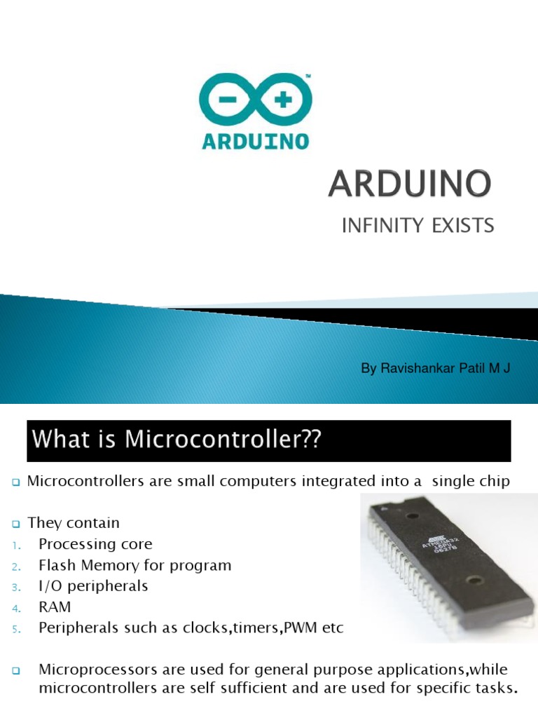 ARDUINO Presentation by Ravishankar Pati | PDF | Microcontroller | Arduino