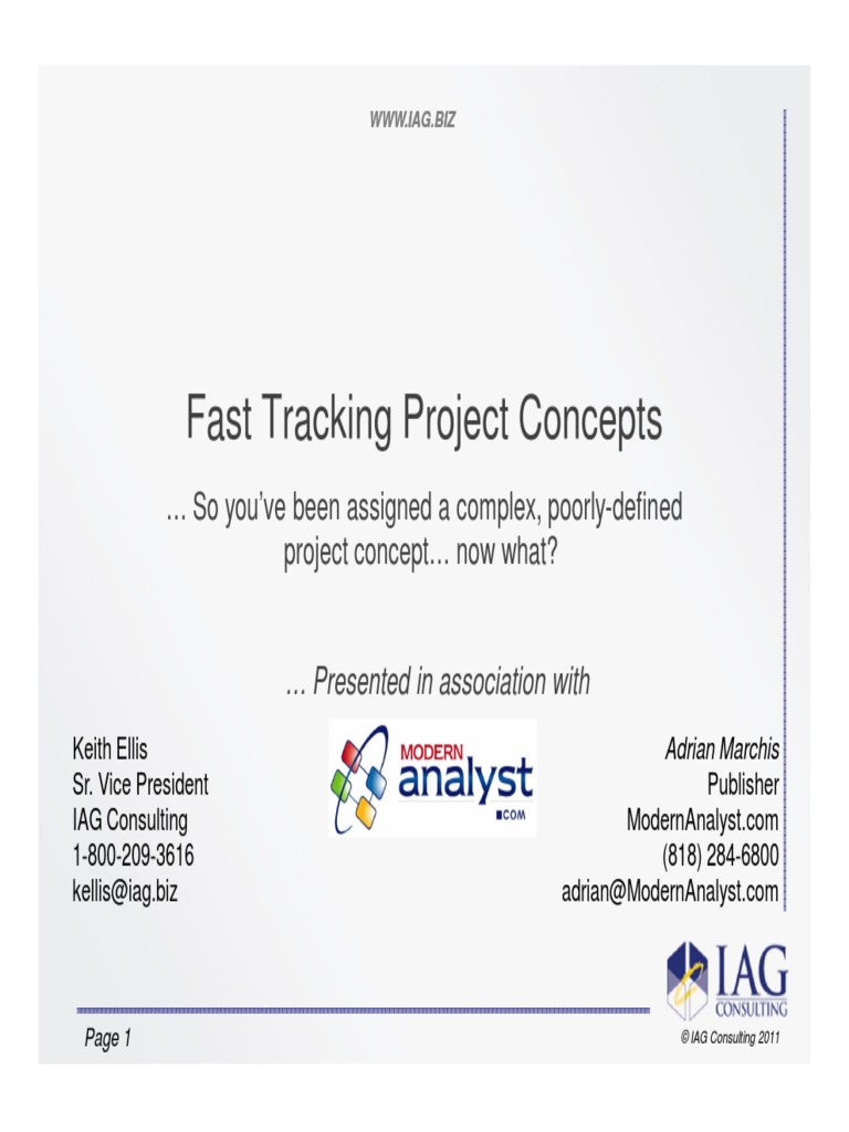 2011 03 22 Fast Tracking Projects Slides | PDF | Business Process ...