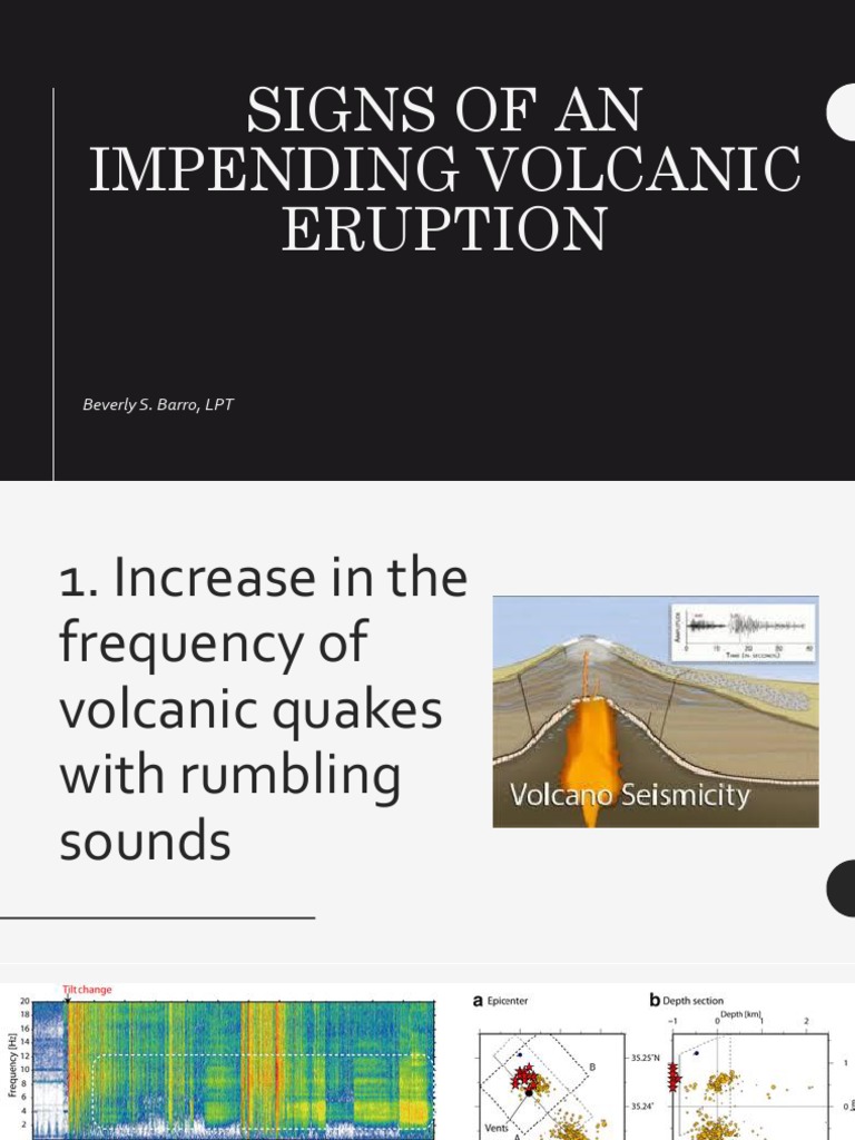 Signs of An Impending Volcanic Eruption.1 | PDF | Volcano | Types Of Volcanic Eruptions