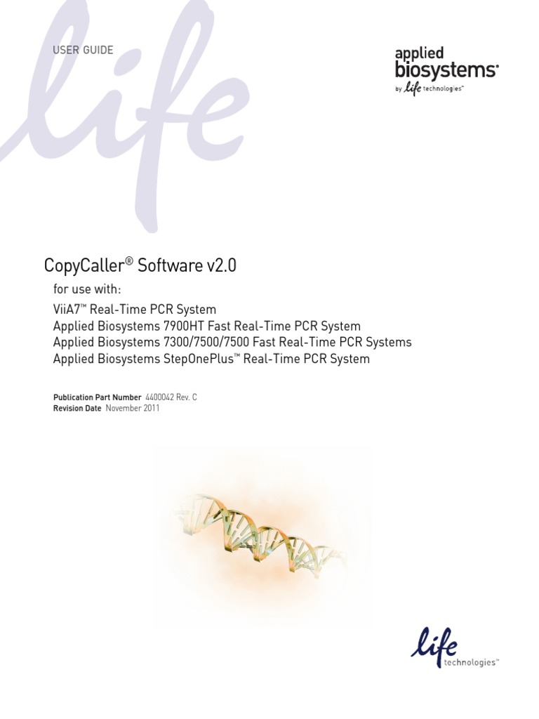 Copycaller Software V2.0: User Guide | PDF | Real Time Polymerase Chain ...