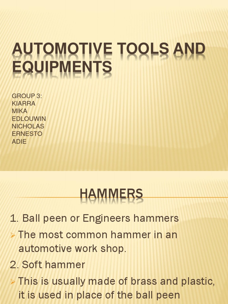Automotive Tools and Equipments | PDF | Home & Garden