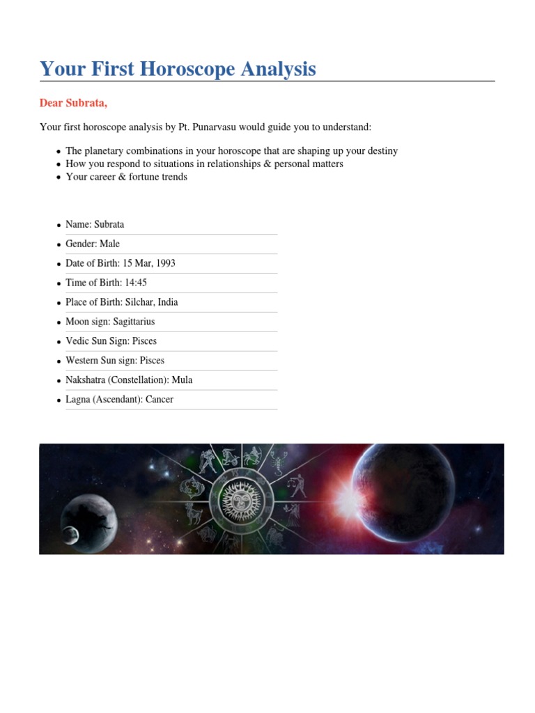 Indastro Free Report Subrata PDF | PDF | Planets In Astrology | Horoscope