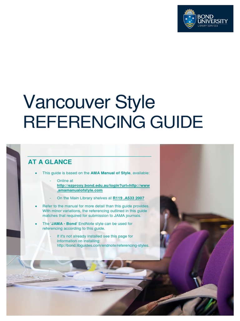 Vancouver Style: Referencing Guide | PDF | Citation | United States Code