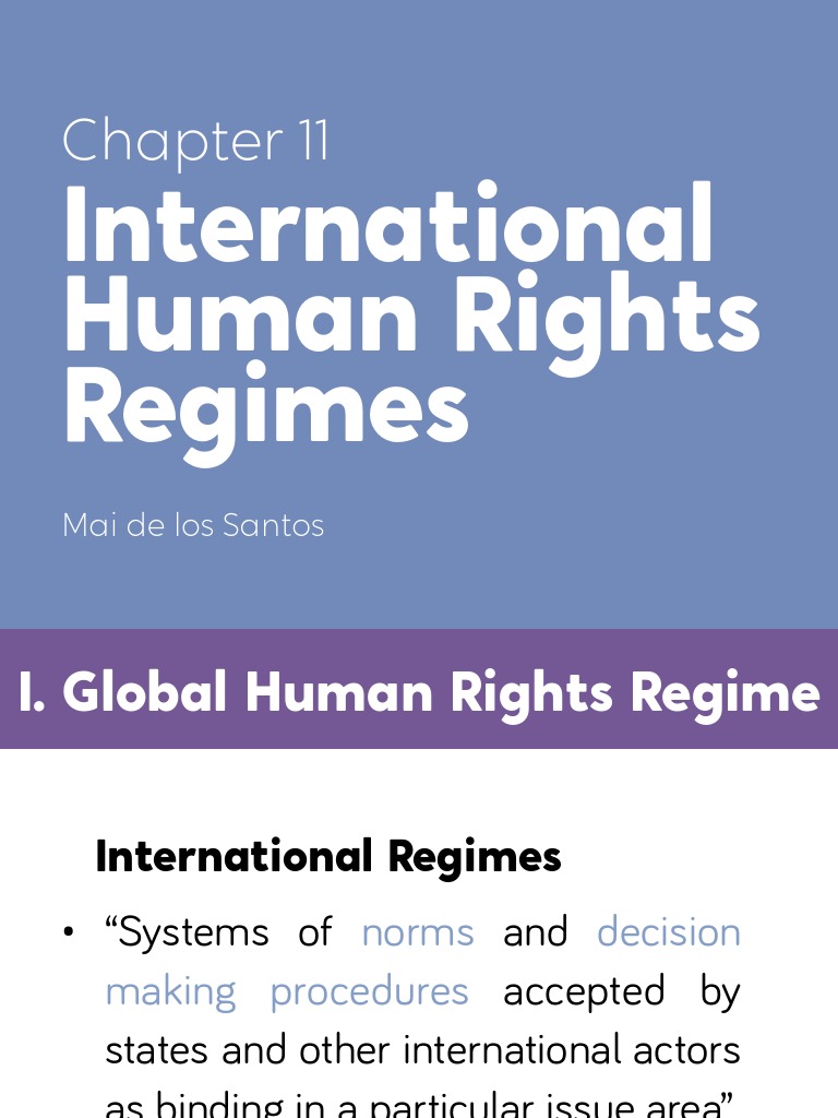 Chapter 11 - International Human Rights Regimes (Abridged) | PDF ...