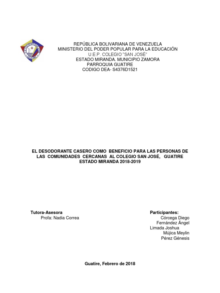 Proyecto Cap III Al V | PDF | Educación avanzada | Naturaleza