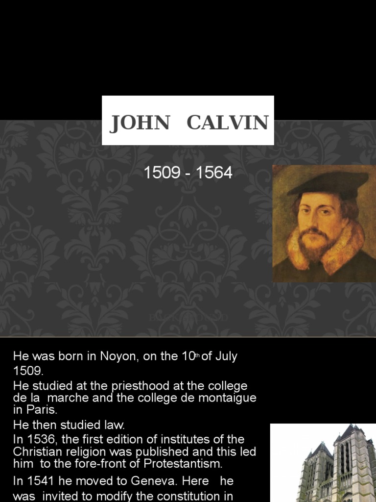 John Calvin | PDF | Predestination | Free Will